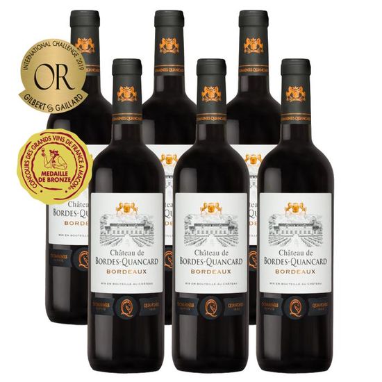 Château de Bordes Quancard 2018 - Bordeaux - Vin Rouge - Carton de 6 bouteilles 75 cl. - La cave ...
