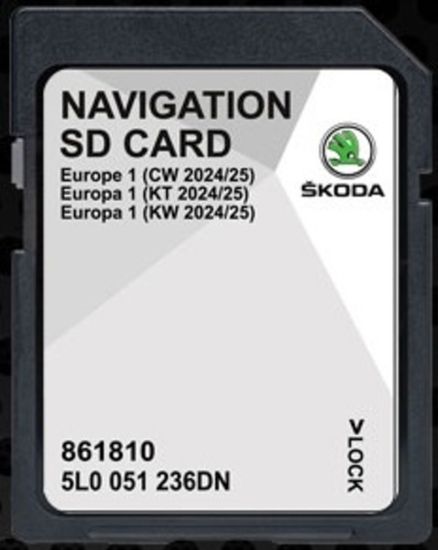 Carte SD Navigation GPS Europe - v19 ECE 2024 2025 - 5L0051236DN - compatible avec SKODA ...