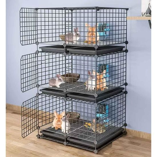 Grande Cage À Lapin Intérieur XXL, Cage Lapin Nain Design, Cage Cochon ...