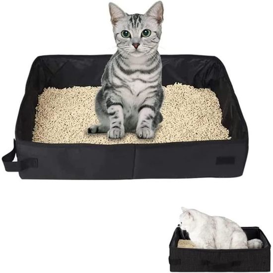 Litière Portable pour Chats,litière Pliable,légère,Souple et étanche ...