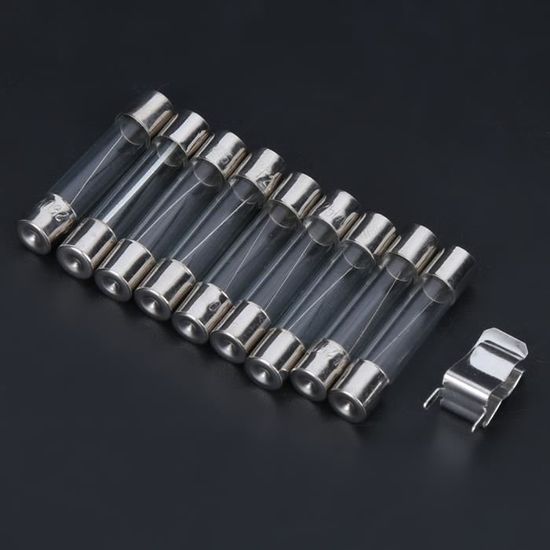 Fusibles en verre 6x30 mm - SALUTUYA - 82Pcs - 0.5A à 30A - 250V - Boîte de rangement ...