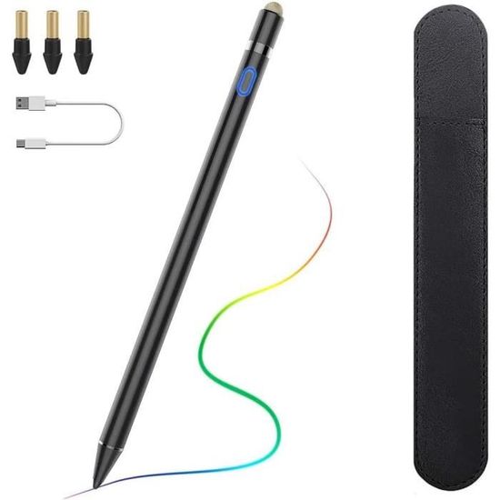 Stylet pour iPad, Apple Pencil pour 2018-2023 iPad 10-9-8-7-6e Gén ...