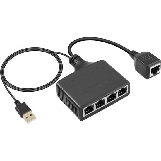 Adaptateur Répartiteur Réseau Gigabit Rj45, Répartiteur Ethernet 1 À 4 ...