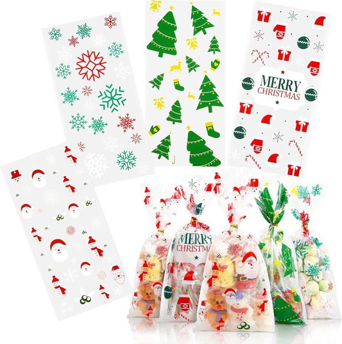 Sachet Biscuit 100pcs Sachet Bonbon Sachet Plastique Transparent ...