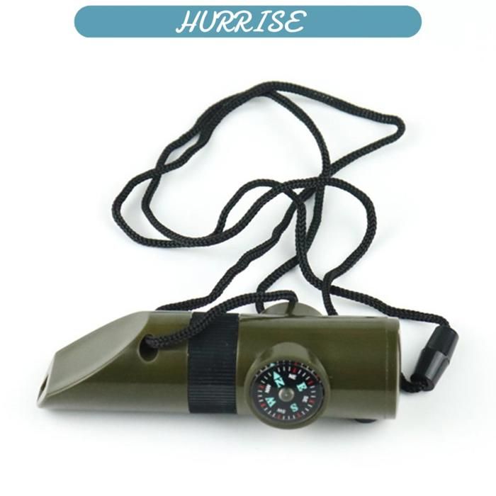 Sifflet D'urgence de Survie en Plein Air, avec Thermomètre, Boussole ...