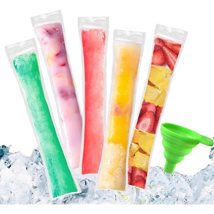 100 Sachets Transparents Sans BPA pour Glaces Maison – Formes ...