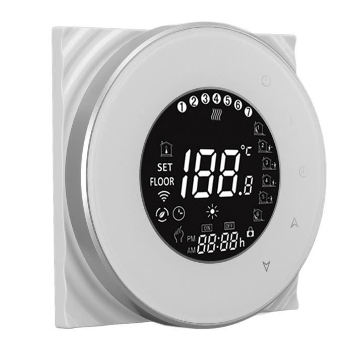 Akozon Thermostat de chauffage au sol Wi-Fi Thermostat de chauffage au sol WiFi intelligent ...