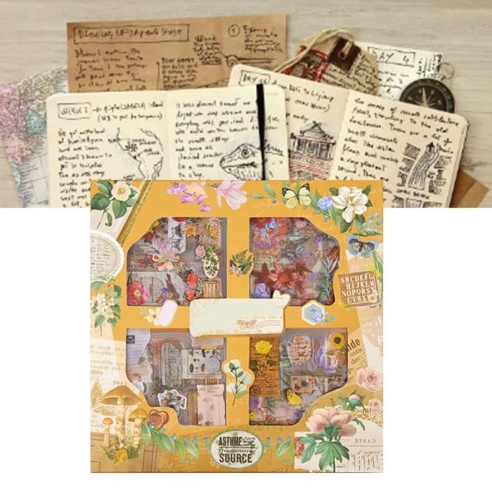 Sticker Vintage Botanique 100 Feuilles - Designs Riches pour Cahiers ...