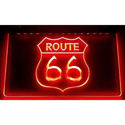 Panneau lumineux LED Route 66 USA - Fluo - Idéal comme enseigne [244] - Cdiscount Beaux-Arts et ...