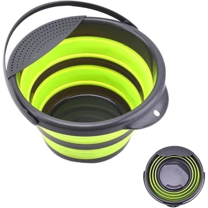 Seau Pliable Portable Pliable Seau Tourisme Propre Seau De Pêche Seau ...