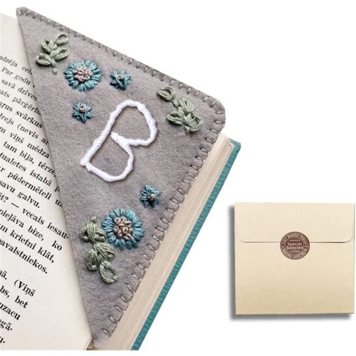Marque-Page De Coin Brodé À La Main Personnalisé,Signet D'Angle Pour La ...