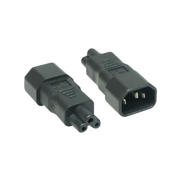 Adaptateur secteur - IEC - C14 vers C5 - Connecteur mâle à femelle ...