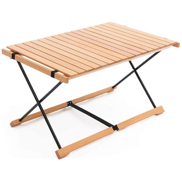 TABLE DE JARDIN Table en Bois Exterieur Table Pliante Bois Table Basse ...