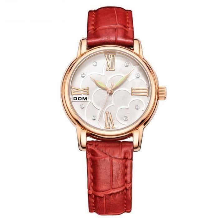 BO Rose Montre Femme Marque de Luxe Diamant Quartz Analogique étanche ...