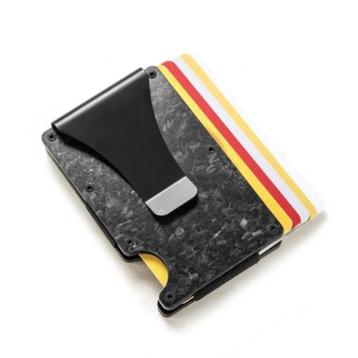 Porte-Cartes WD25G NFC Rfid Carbon Fiber Credit Card Holder Men Wallets ...
