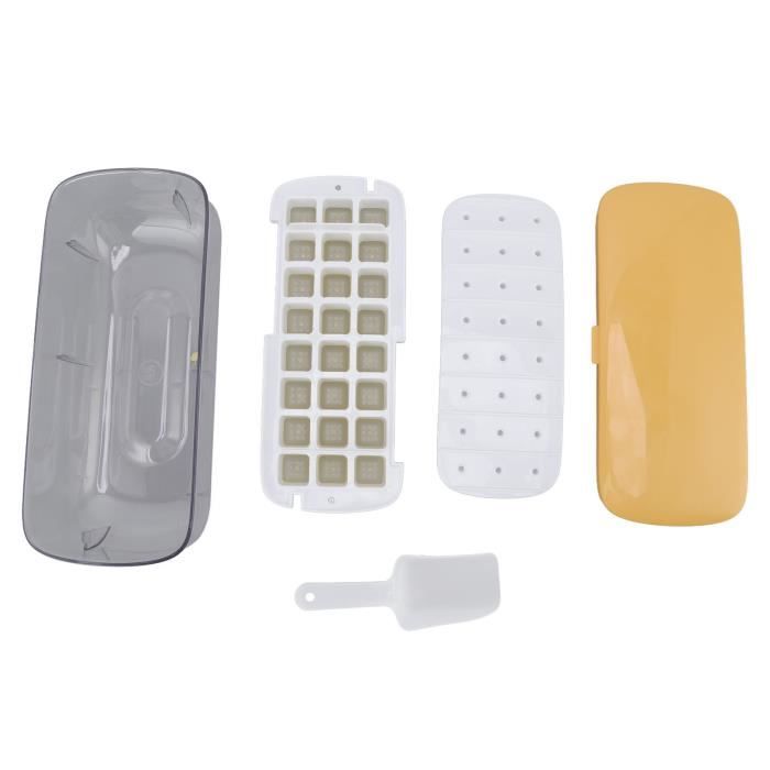 Fdit plateau en silicone à glaçons 24 Grilles Ice Cubes Tray Set avec ...