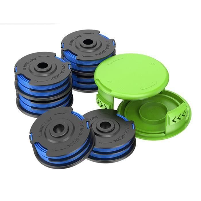 FINE-Lot de 6 bobines de Rechange pour débroussailleuse Double Ligne 065 pour coupe-herbe ...