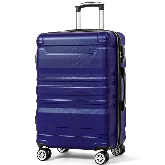 HONGYA®Grande Valise rigides XL-47x31x75 cm à main à coque avec serrure ...