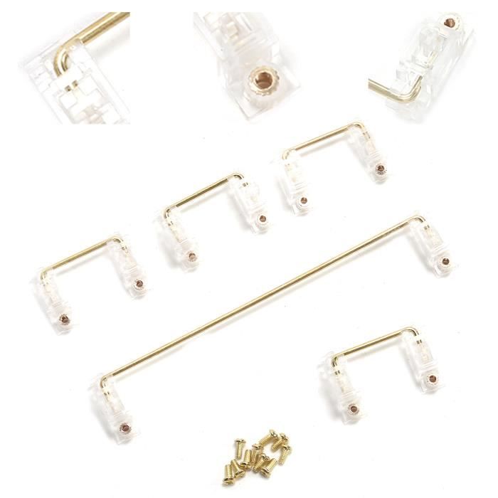 (Transparent)Stabilisateur De Clavier Mécanique Avec Vis Plaquées Or ...