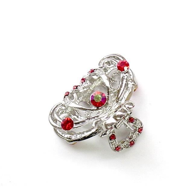 Pince crabe cheveux métal et strass - rouge - RC003264 - Cdiscount Au ...
