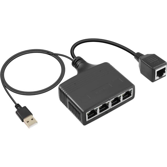 Adaptateur Répartiteur Réseau Gigabit Rj45, Répartiteur Ethernet 1 À 4 ...