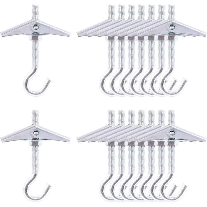 Pothook Lot De 64 Crochets De Plafond Robustes En Acier Carbone M8 × 70 ...