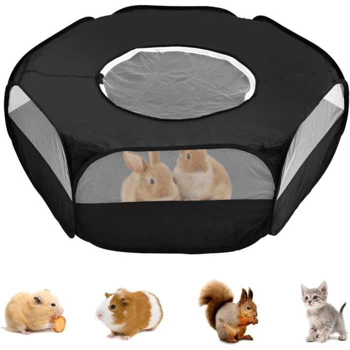 HELIAN Parc pour Petit Animal avec Couverture, Cage Pliable, Portable ...