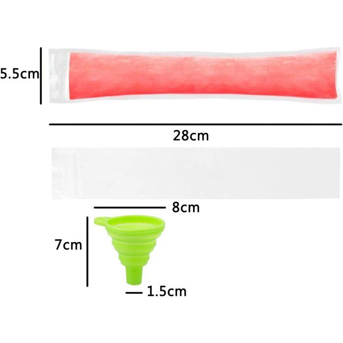 100 Sachets Transparents Sans BPA pour Glaces Maison – Formes ...
