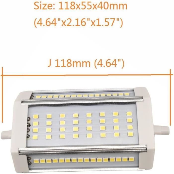R7S LED 118mm 30W Dimmable Ampoule DayLight 6000k AC 220V 3000LM Double ...