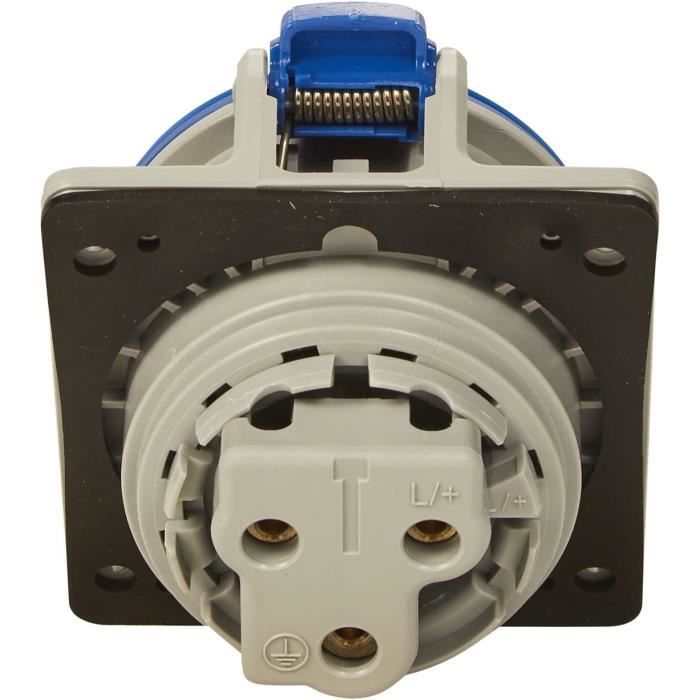 555184 Prise À Entraxes Unifiés Fixe P17 Ip44 16A, 200V~ À 250V~, 2P+T ...