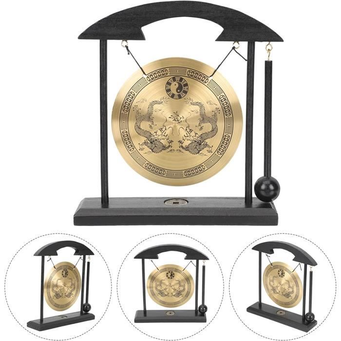 4 Pièces Gong Avec Support Gong Avec Support Et Maillet Bureau Mini