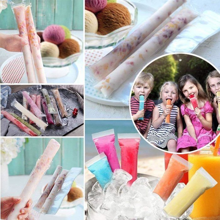 100 Sachets Transparents Sans BPA pour Glaces Maison – Formes ...