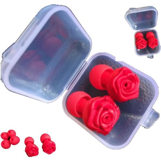Bouchons D'Oreilles En Silicone Tissés À La Main En Forme De Rose Pour ...