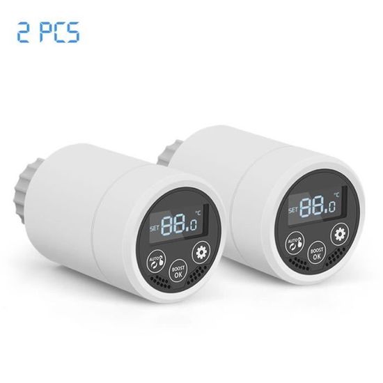 2 pièces - ZIGBÉE - vanne de radiateur intelligente Tuya, contrôle par application, réglage de ...
