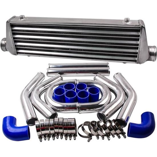 Intercooler Universel Kit 2.5" 64mm Turbo Piping Pipe Kit + 27x7x2.5 ...