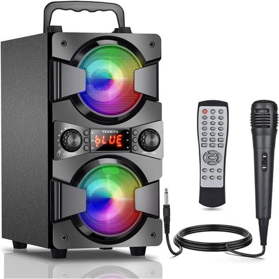 Haut-Parleur Bluetooth Portable 60 W Avec Double Caisson De Basses ...