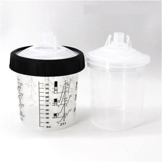 Pistolet À Peinture 2Pcs Spray Gun Paint Mixing Cup Mix Type H-O Quick ...