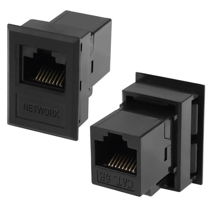 Desktop Connection Box RJ45 Network Jack CAT5e RJ45 femelle à femelle ...
