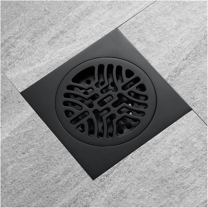 Siphon De Sol Carré 10Cm Drain De Sol Laiton Drain De Douche Anti Odeur ...