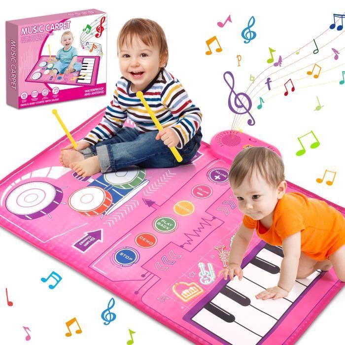 Tapis Musical Bébé Acelife Tapis de Danse Enfant 80x50cm Tapis de Jeu ...