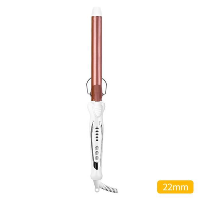 Bigoudi électrique en céramique, fer à friser LCD, rouleau, baguette, outil de coiffure pour ...