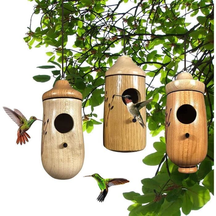 Lot de 3 nichoirs à oiseaux pour cage ou extérieur, nichoir à colibri ...
