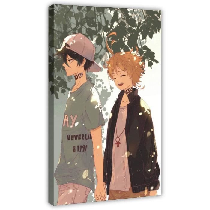 AIMASHI Poster de l'animé The Promised Neverland Ray Emma 4 sur toile ...