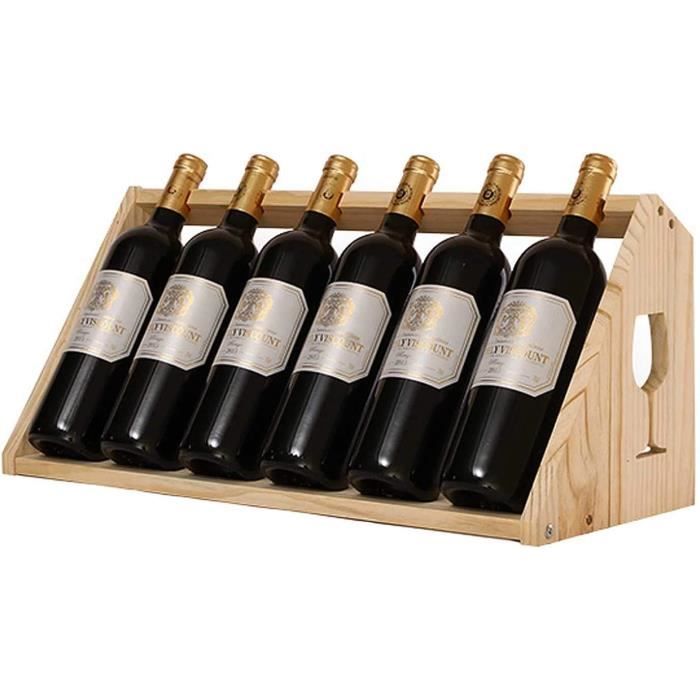 Casier À Vin - Simple Moderne - Bois Massif - 6 Bottle - Étagère ...