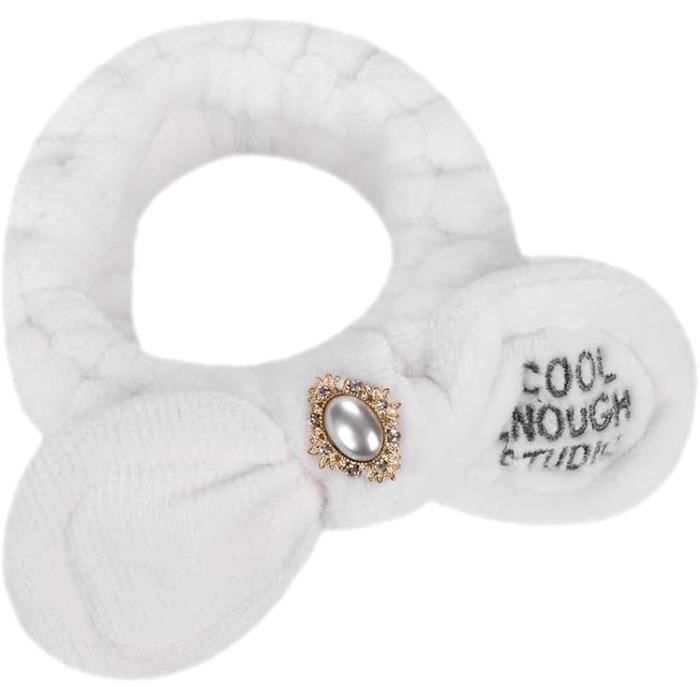 Bandeau De Cheveux Serre Tête De Lavage Bande Elastique En Peluche