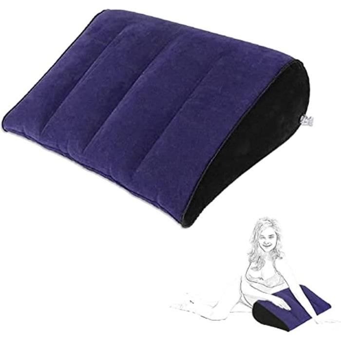 Oreiller Gonflable Bleu, Oreiller Triangulaire En Forme De Coin ...