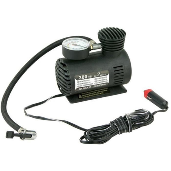 Mini-compresseur portable Pompe gonflable à pneu électrique Voiture 12 ...