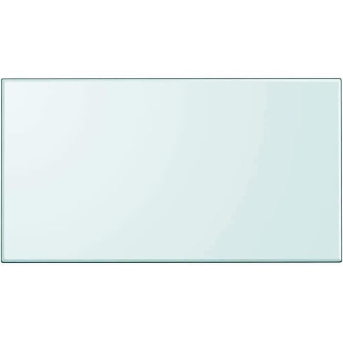 Plateau de Table Rectangulaire Plateau de Table en Verre Trempé pour ...