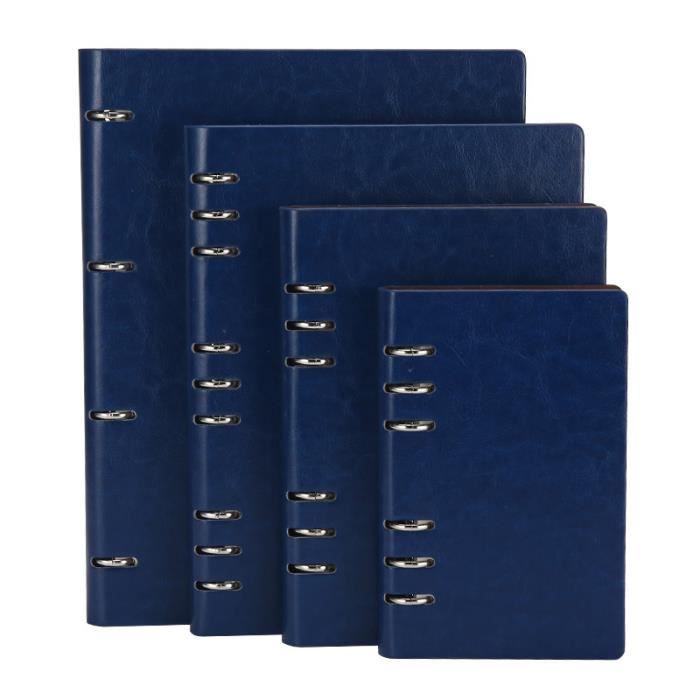 B5 - bleu - Bloc-notes A4 B5 À Feuilles Mobiles Creuses, Carnet ...