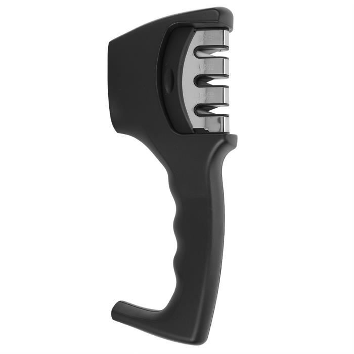 AUN Pierre à aiguiser de cuisine Aiguiseur de couteaux de cuisine à domicile en 3 étapes ...